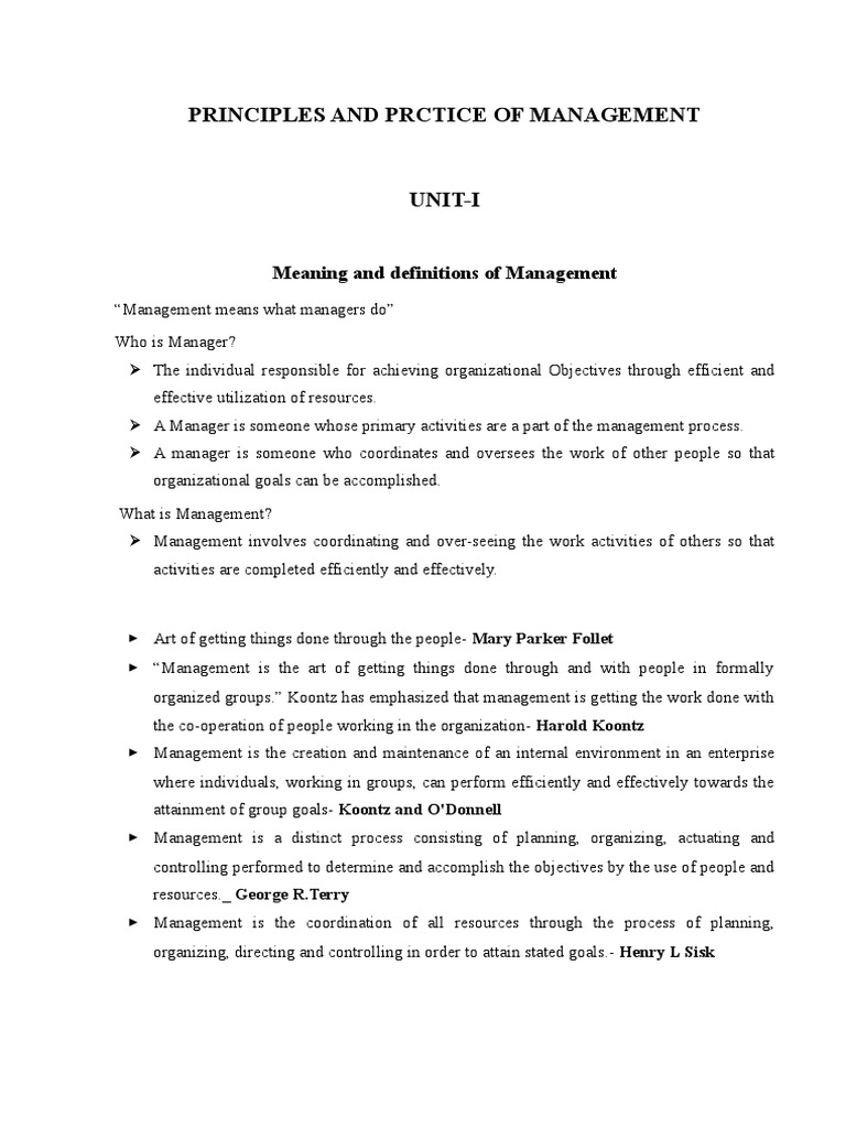 PPM-UNIT-I-Study Material | PDF | Human Resource Management | Employment