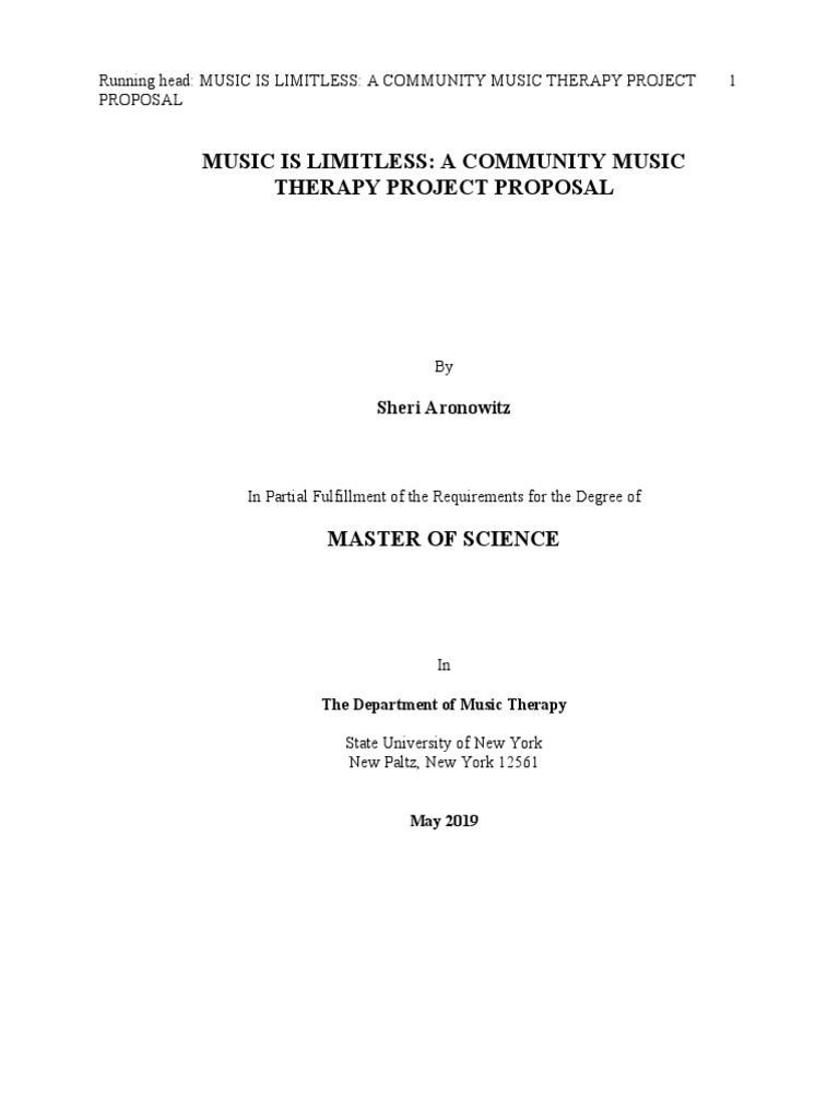 Music Is Limitless: A Community Music Therapy Project Proposal | PDF ...