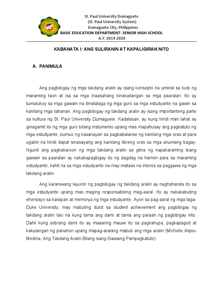 Kabanata I-Kabanata V | PDF