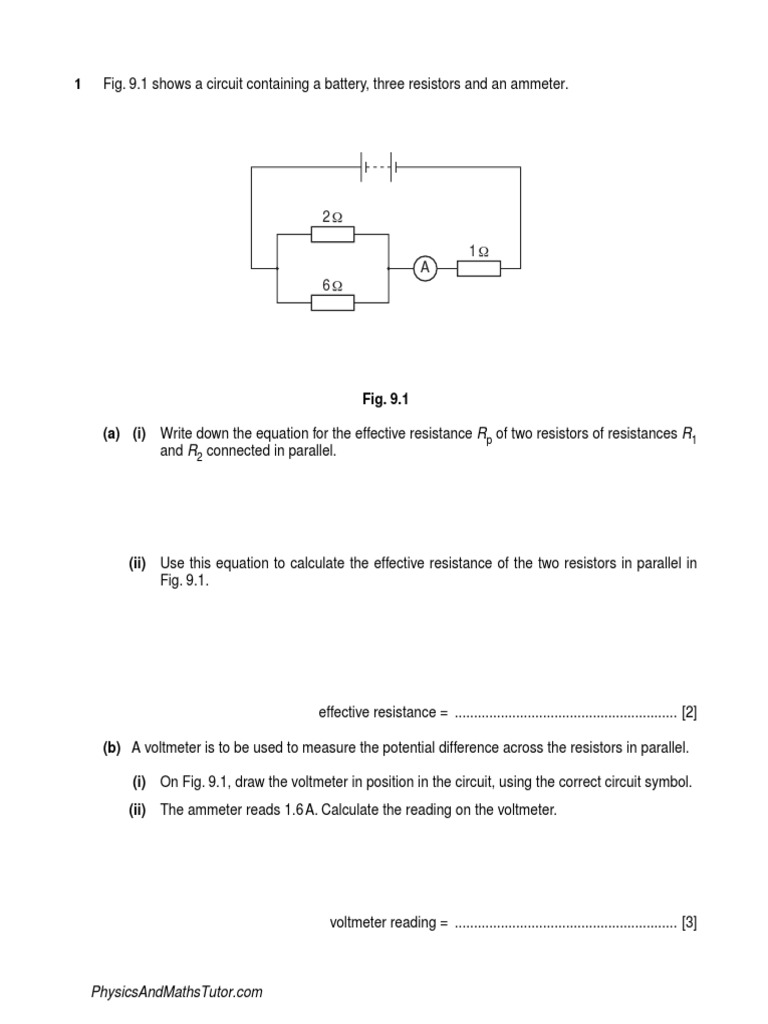 Electric Circuits 4 QP | PDF | Series And Parallel Circuits ...