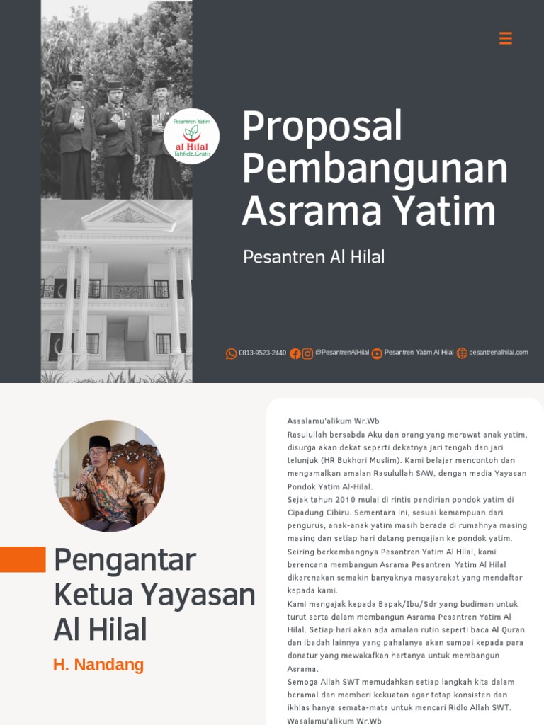 Proposal Pembangunan Asrama Yatim | PDF