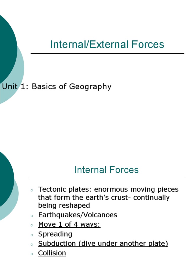 External and Internal Forces | PDF | Earthquakes | Volcano