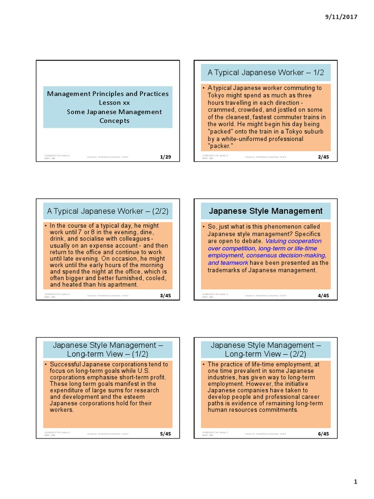 PPM - Japanese Management Concepts | PDF | Economies | Business