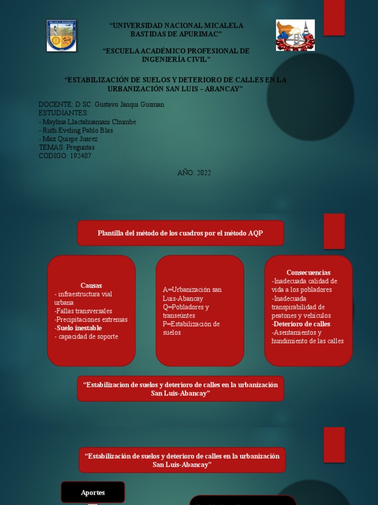 Método AQP, PLANTEAMINETO DE PROBLEMA | PDF | Ingeniería