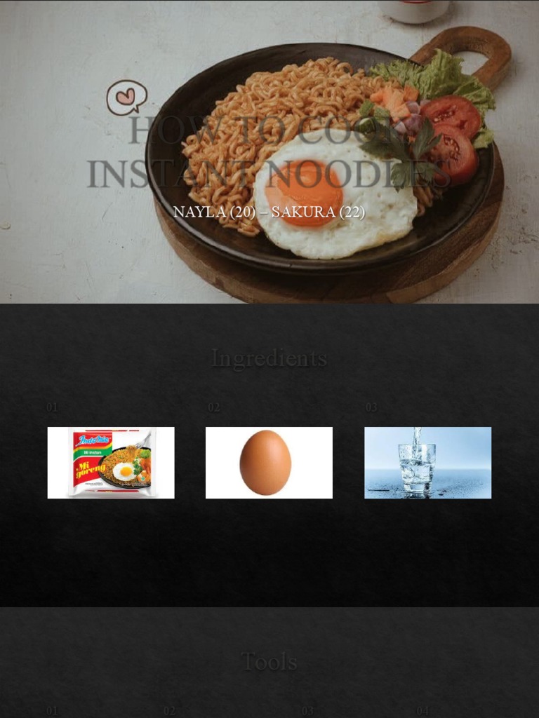 Cooking Instant Noodles Step-by-Step | PDF