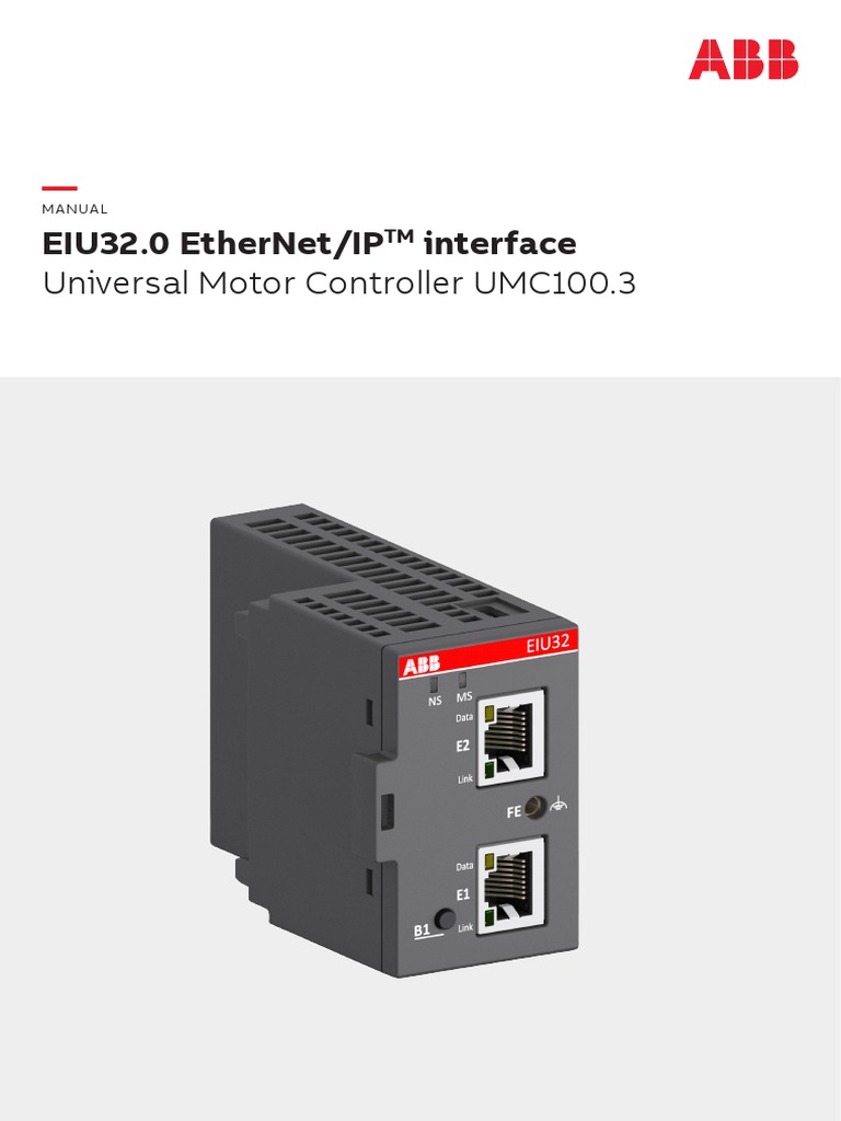 Eiu32.0 Ethernet/Ip Interface: Universal Motor Controller Umc100.3 ...