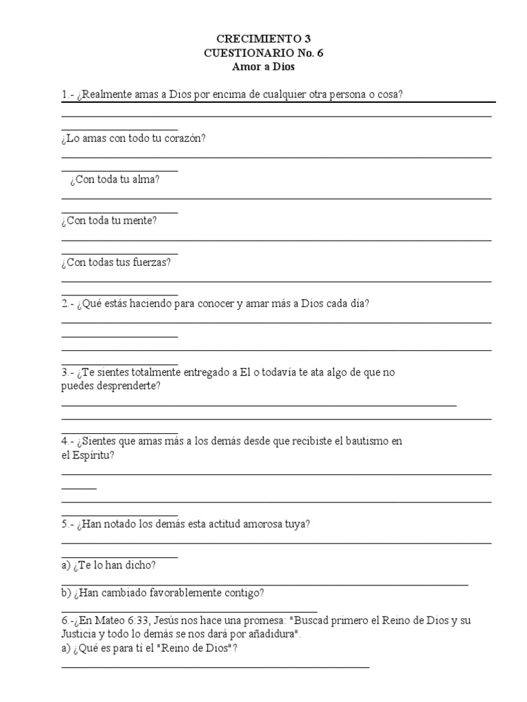 CRECIMIENTO 3 Clase 6 | PDF | Amor