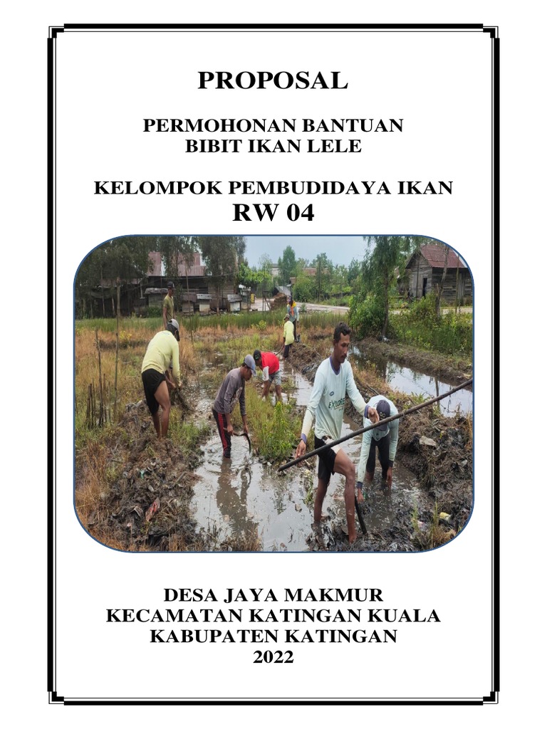 PROPOSAL PERMOHONAN BIBIT IKAN LELE POKDAKAN RW 04-Dikonversi | PDF