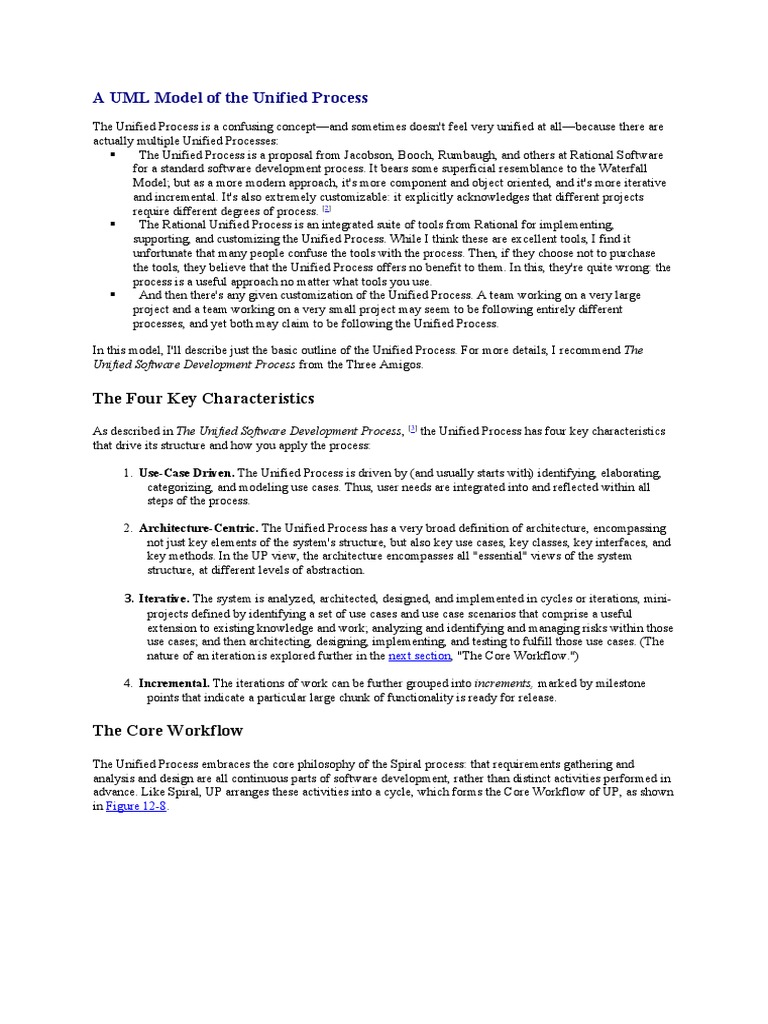 A UML Model of The Unified Process | PDF | Metaphor | Use Case