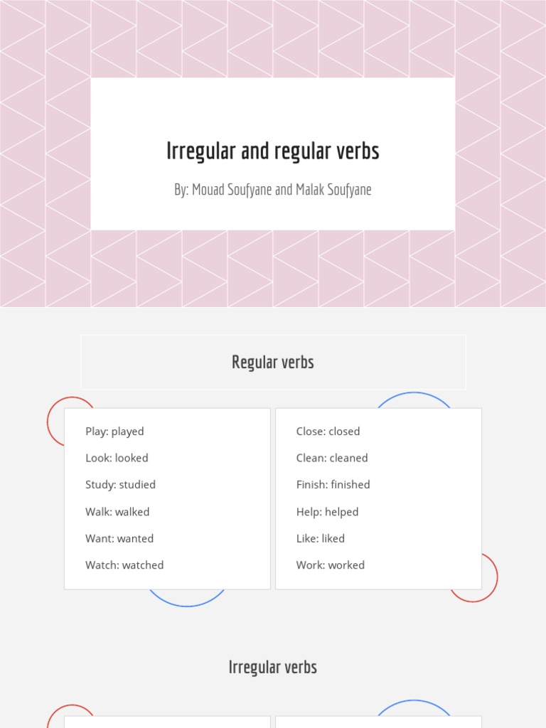 Irregular and Regular Verbs | PDF