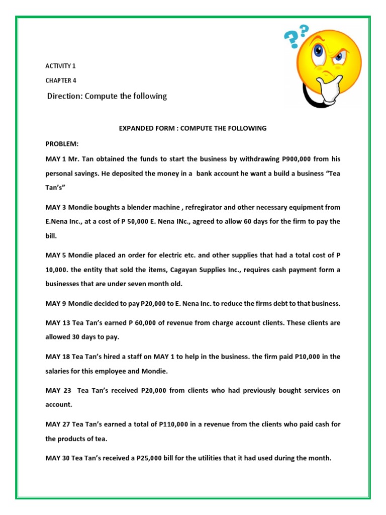 Chapter 4 Activity 1 | PDF