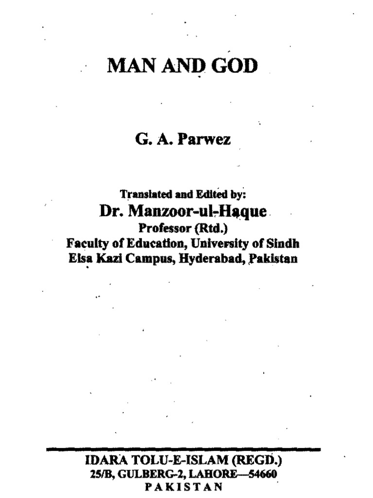Understanding Man's Relationship with God | PDF | Conceptions Of God ...
