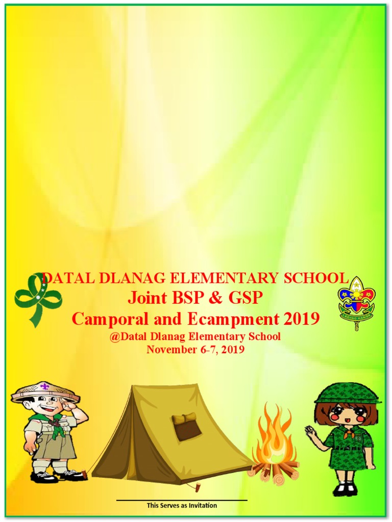 Joint BSP & GSP Camporal and Ecampment 2019: Datal Dlanag Elementary ...