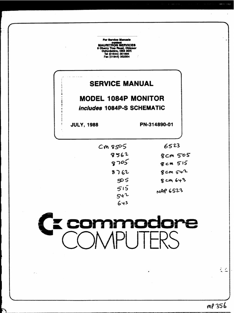Commodore-1084 Service Manual | PDF