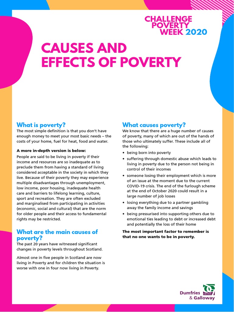 Causes and Effects of Poverty | PDF | Poverty | Poverty & Homelessness