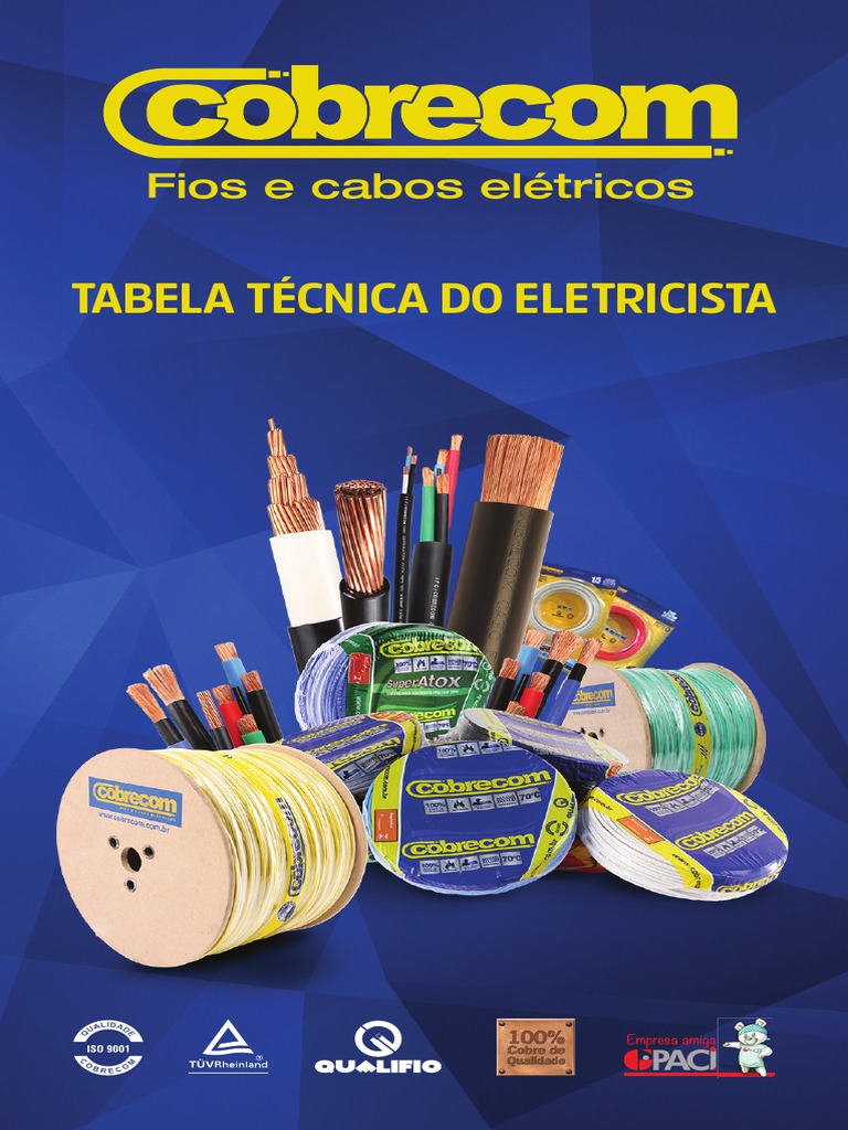 Tabela Tecnica Cabo | PDF | Corrente elétrica | Eletricidade