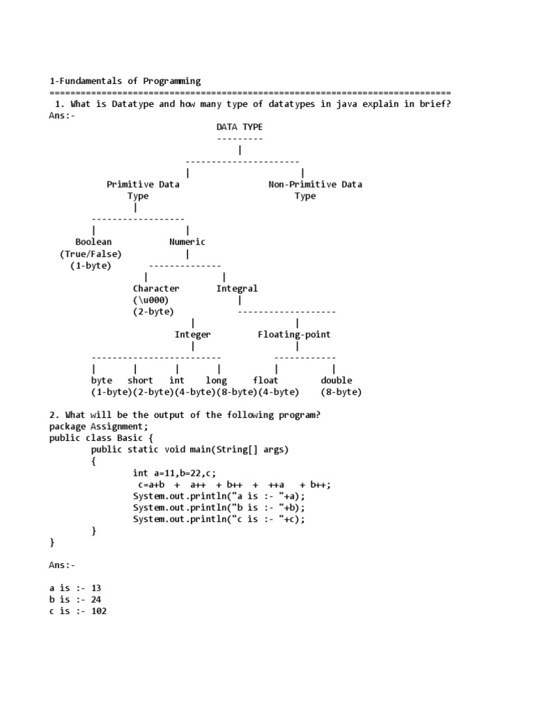 Java | PDF | Data Type | Array Data Structure