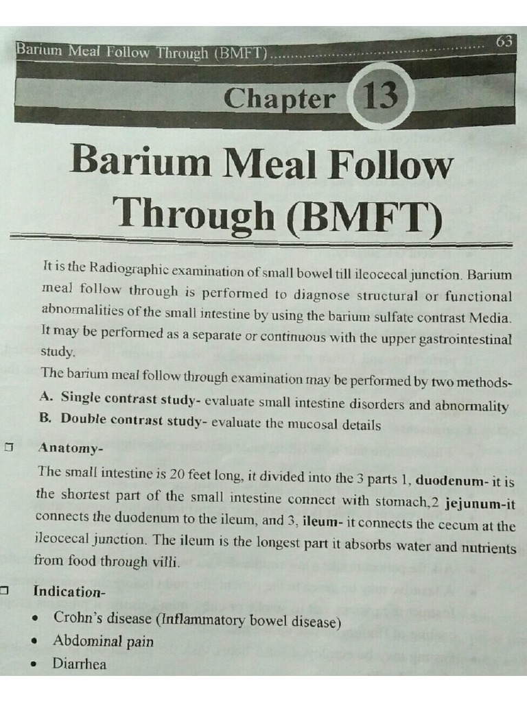 Barium Meal Follow Through by JBD | PDF