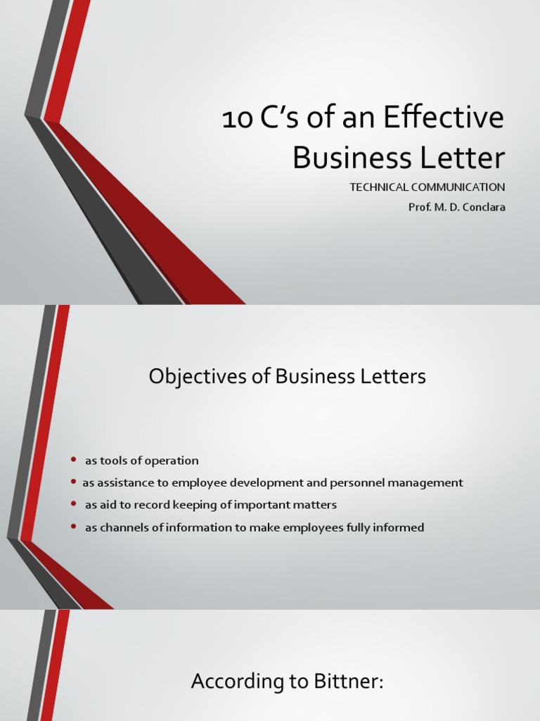 10 C's of Effective Business Letters | PDF