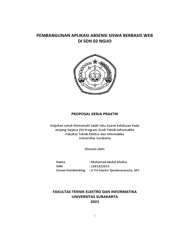 Proposal KP | PDF | Komputer
