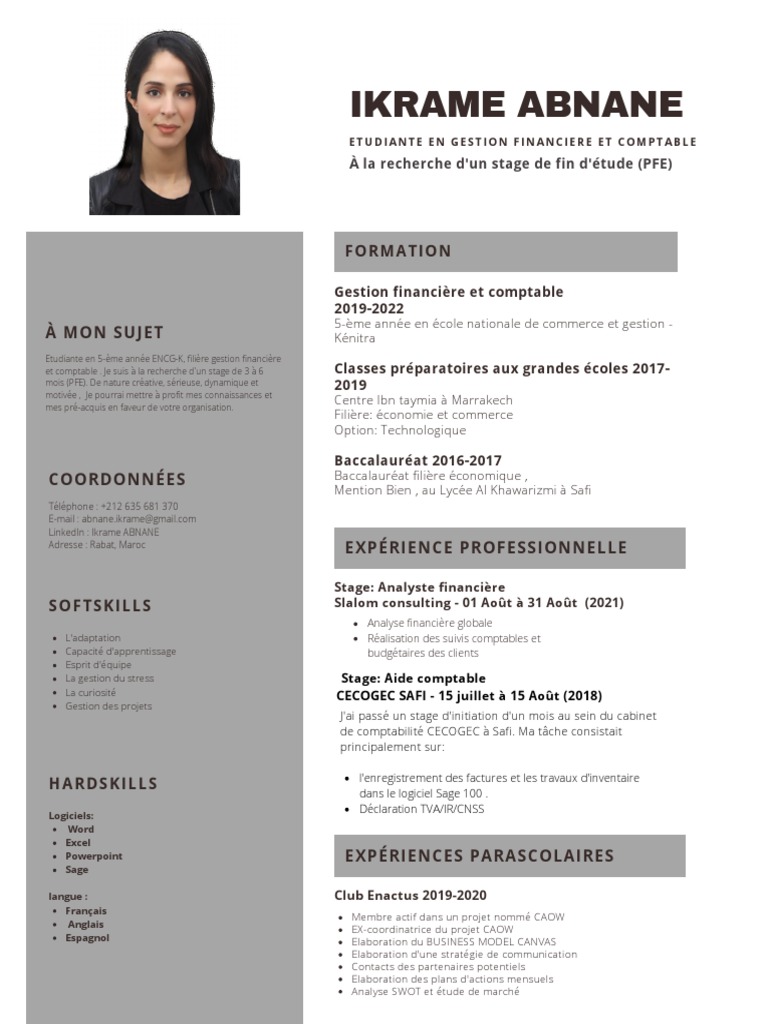 CV Ikrame Abnane | PDF | Business