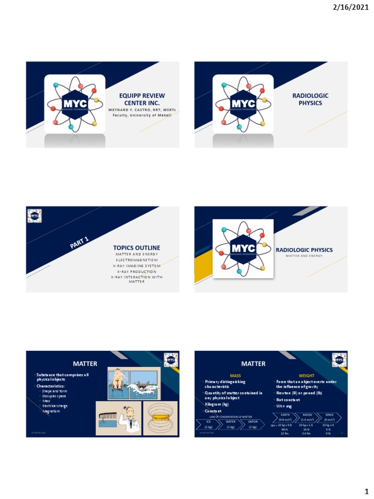 MYC MYC: Equipp Review Center Inc. Radiologic Physics | PDF ...