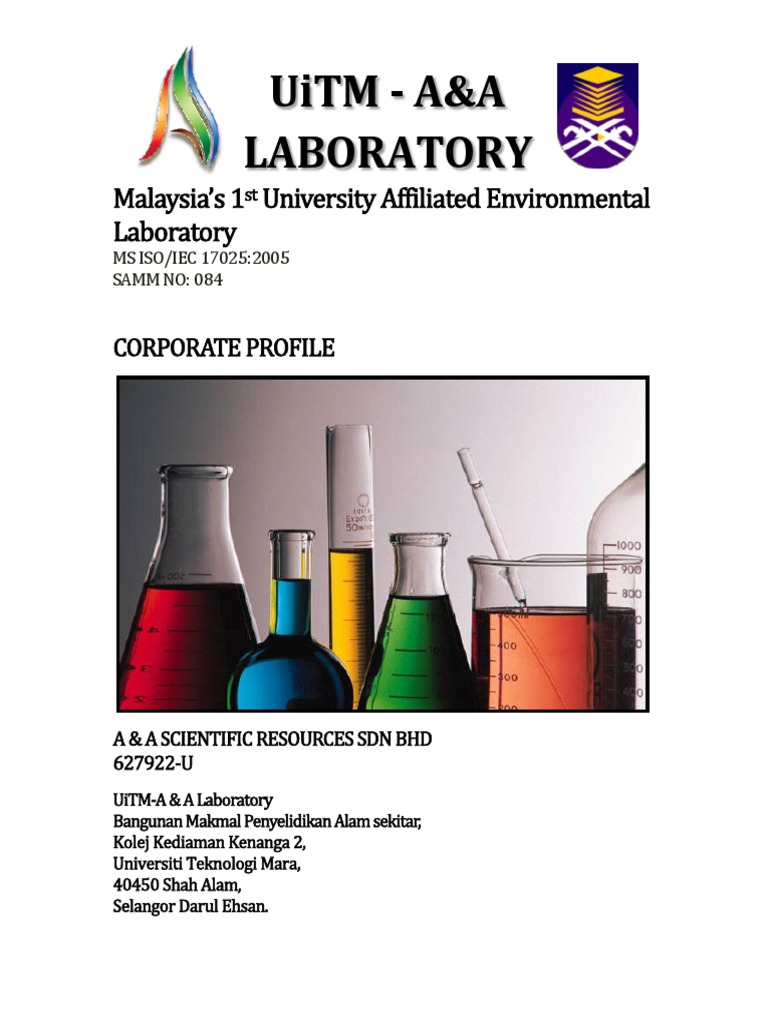 UiTM-A&A Laboratory Environmental Services | PDF | Occupational Safety ...