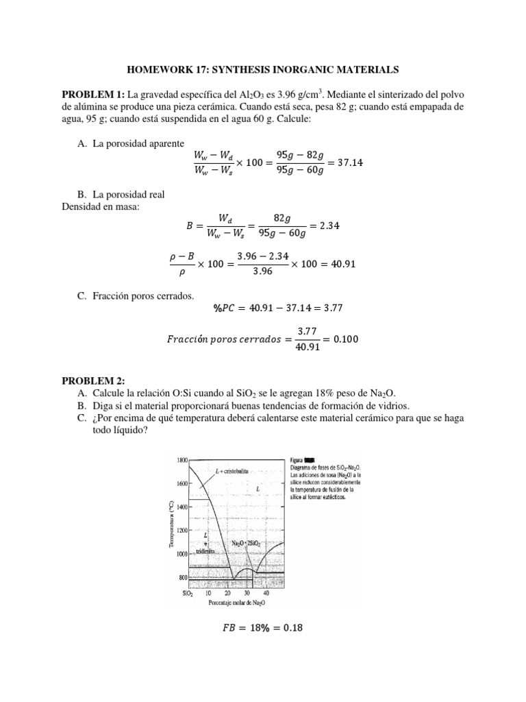 Ejercicios Resueltos: Ingenieria de Materiales | PDF | Carbonato | Ciencias fisicas
