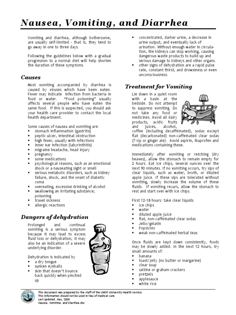 Nausea, Vomiting, and Diarrhea | PDF | Diarrhea | Nausea