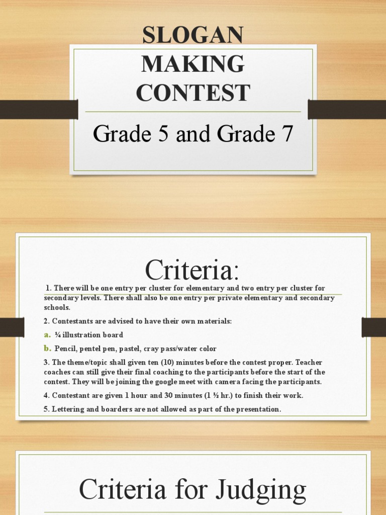 Slogan Contest | PDF