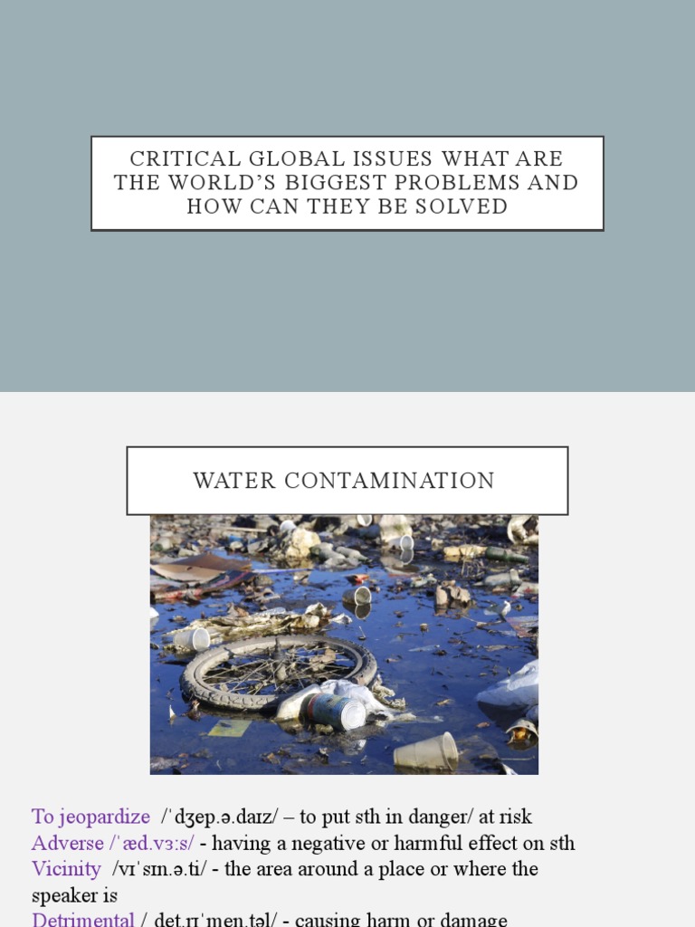 Critical Global Issues What Are The World'S Biggest Problems and How ...