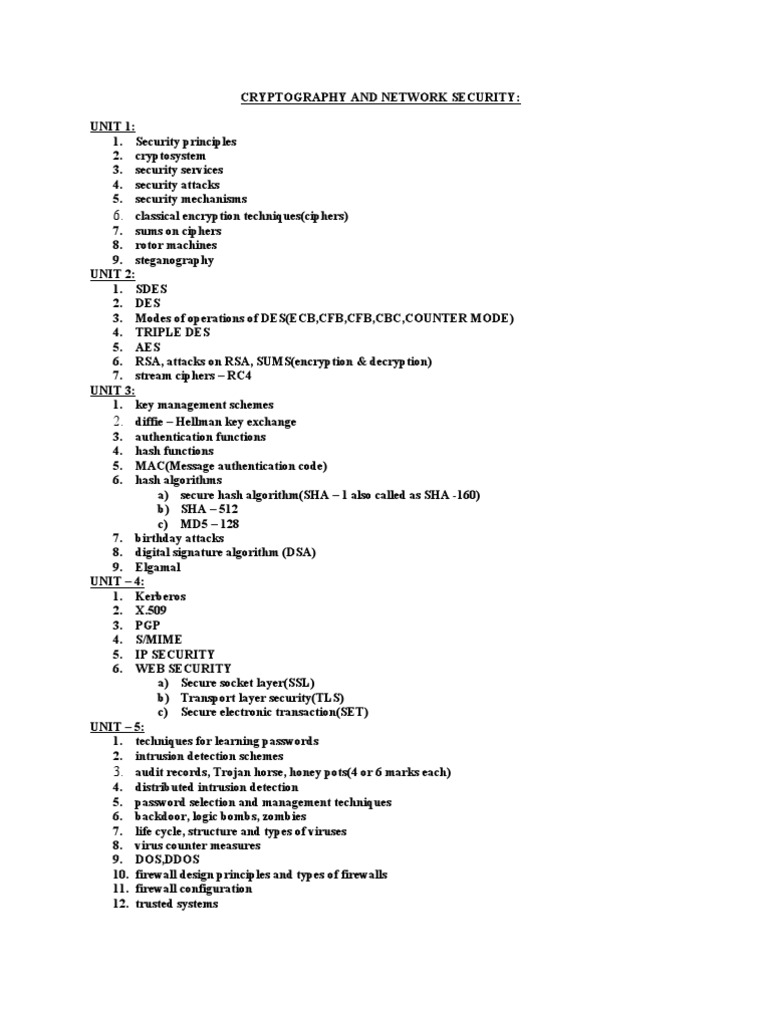 Cns QB | PDF | Cryptography | Key (Cryptography)