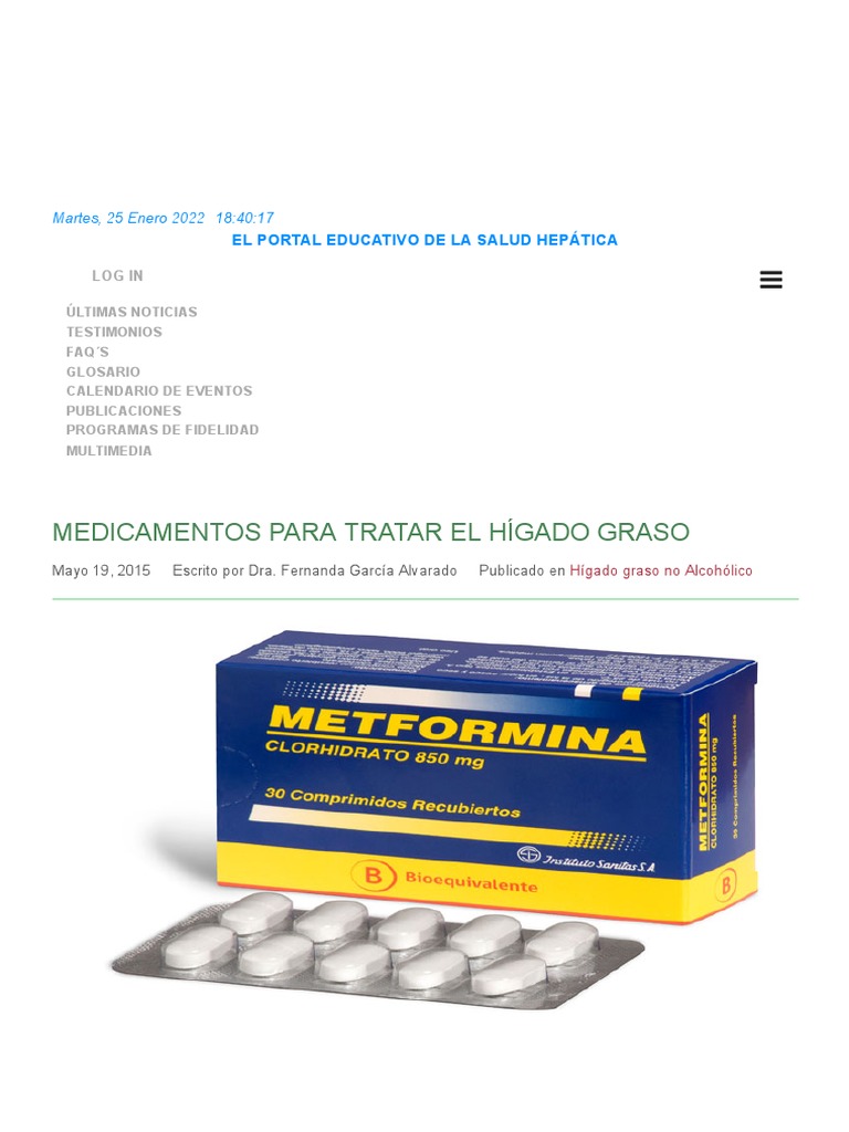 Medicamentos para Tratar El Hígado Graso Artículo | PDF | Medicamentos ...