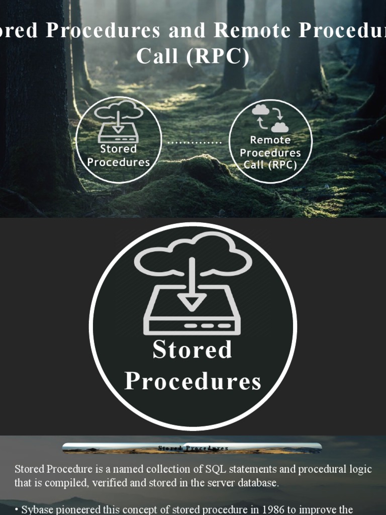 Stored Procedures and Remote Procedures Call (RPC) | PDF | Databases | Subroutine