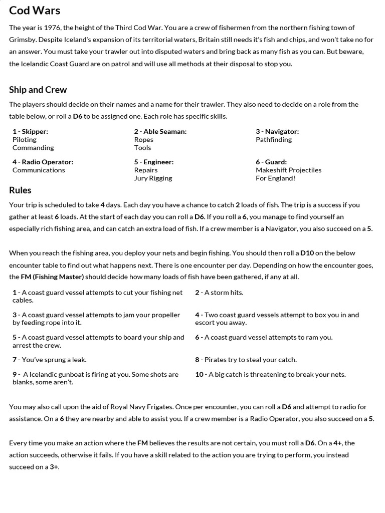 Cod Wars | PDF | Watercraft | Water Transport