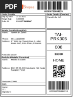 Contoh Air Waybill Shopee | PDF