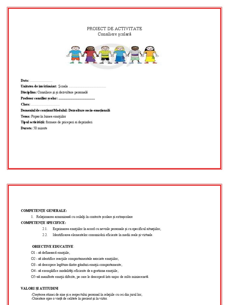 4 Proiect Didactic Dirigentie | PDF