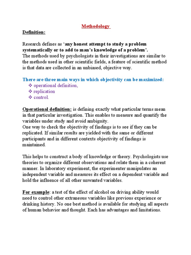 Overview of Psychology Research Methods | PDF | Experiment | Survey ...