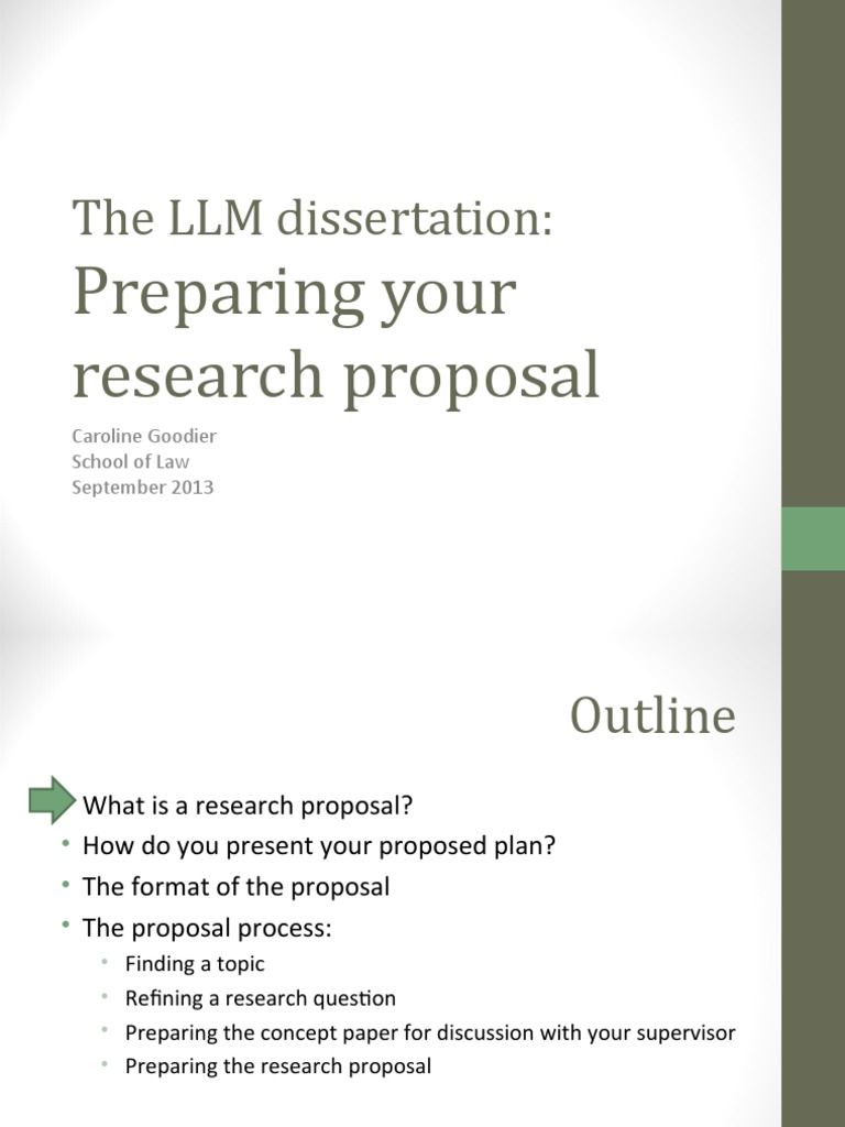 The LLM Dissertation:: Preparing Your Research Proposal | PDF | Theory ...