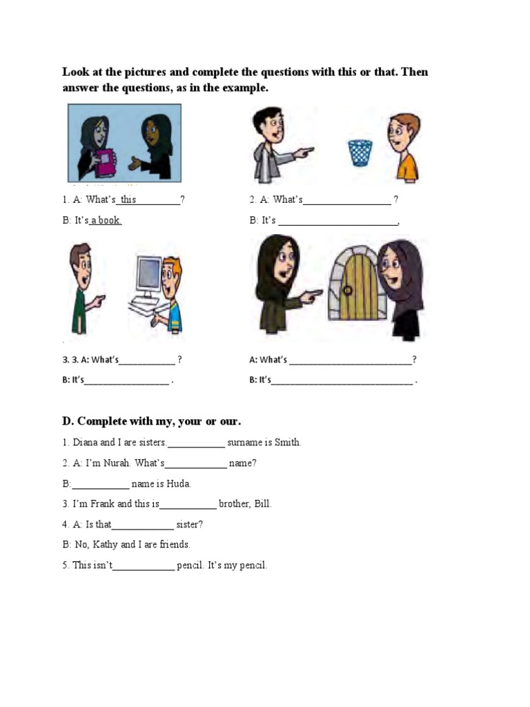 Look at The Pictures and Complete The Questions With This or That | PDF