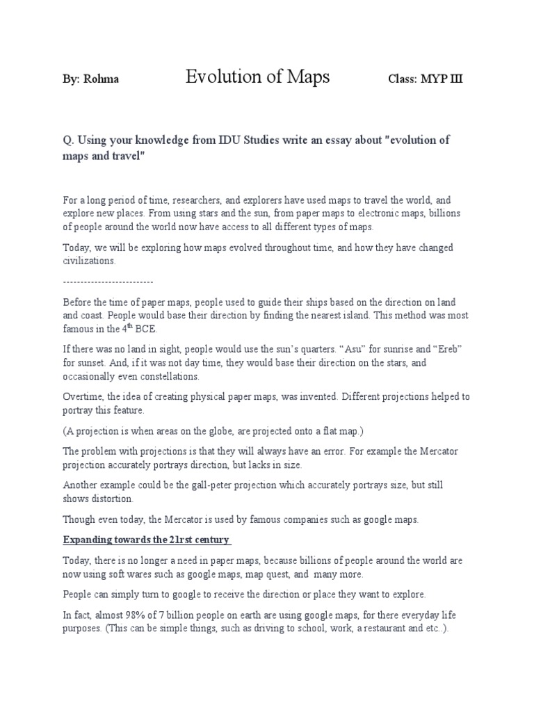 IDU - Evolution of Maps - Rohma | PDF | Map | Cartography