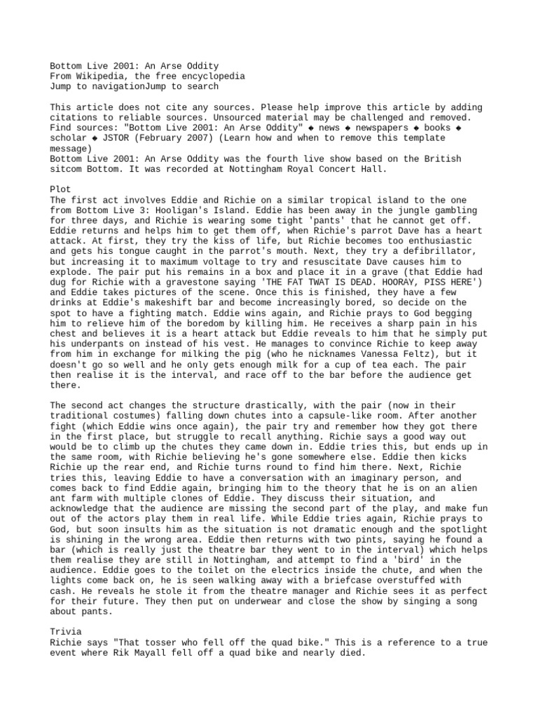 Bottom Live 2001 | PDF