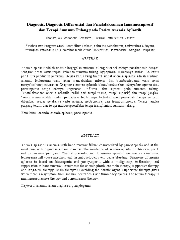 Diagnosis dan Penatalaksanaan Bisitopenia | PDF