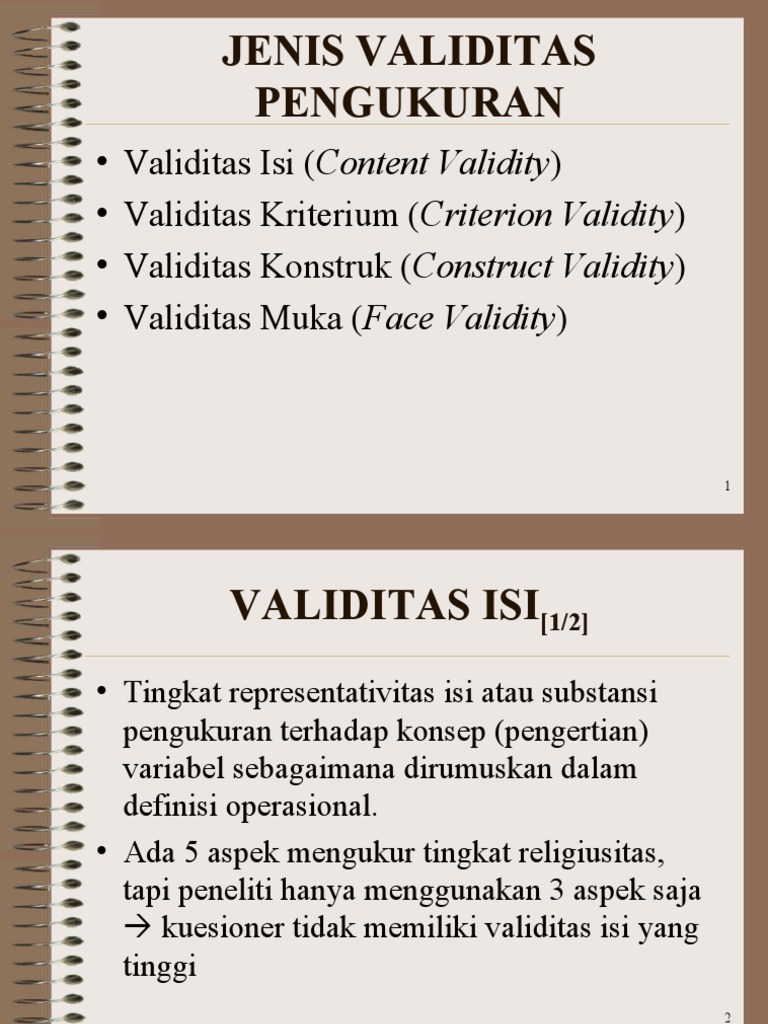 Jenis Validitas | PDF
