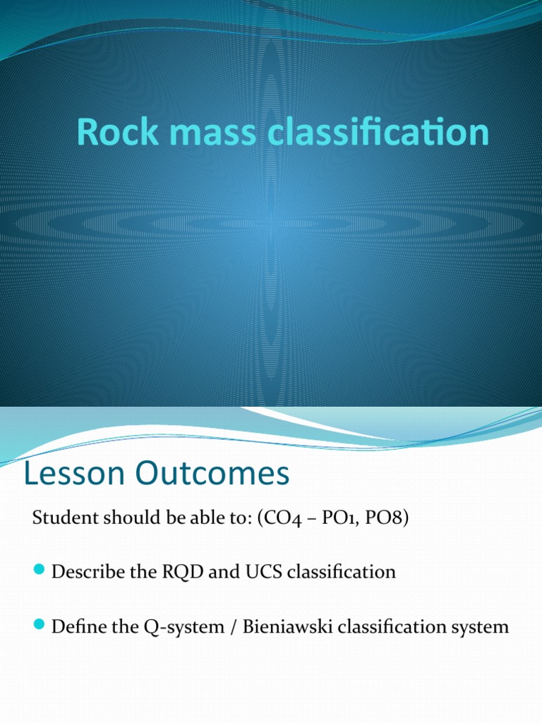 Rock Mass Classification Systems Overview | PDF | Earth Sciences | Geology