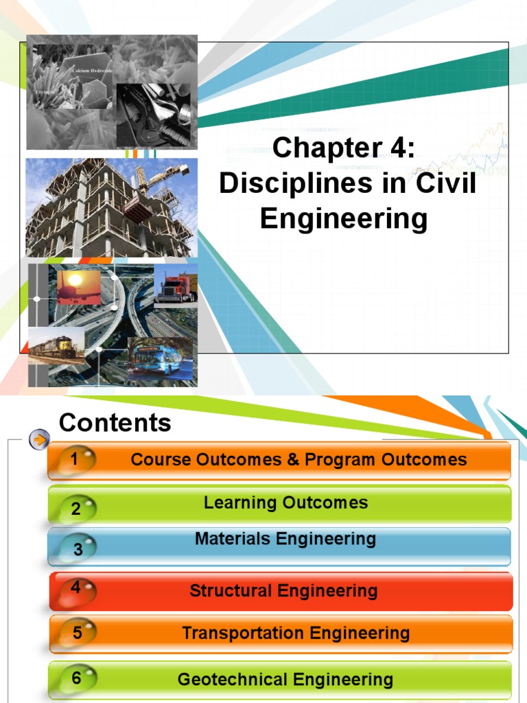CHAPTER 4 Disciplines in Civil Engineering | PDF | Engineering | Civil ...