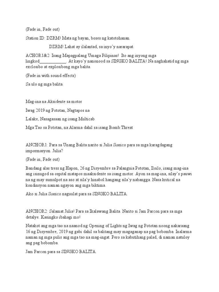 ) (FINAL) (News Casting2 | PDF