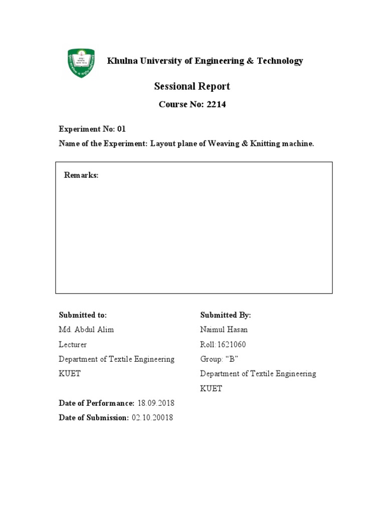 Layout Plane of Weaving & Knitting Machine. | PDF | Page Layout
