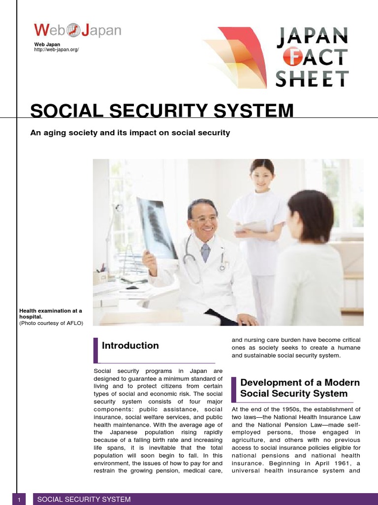 Social Security System in Japan | PDF | Pension | Welfare