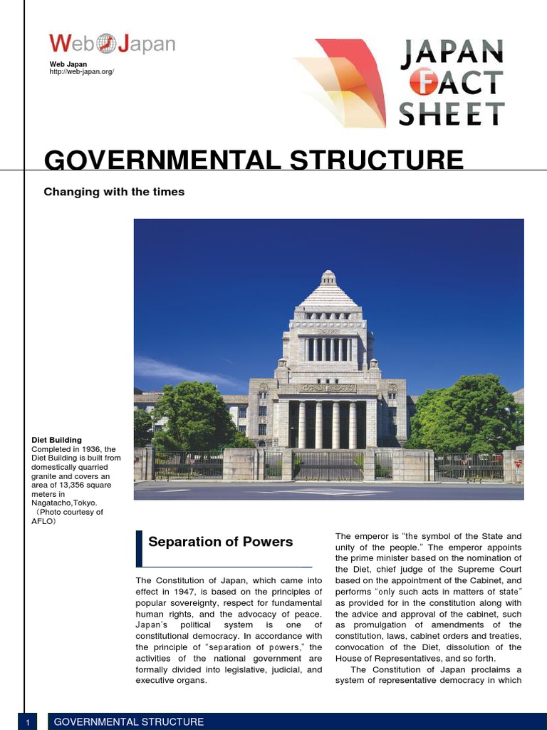 An Overview of Japan's Governmental Structure and the Roles of the ...